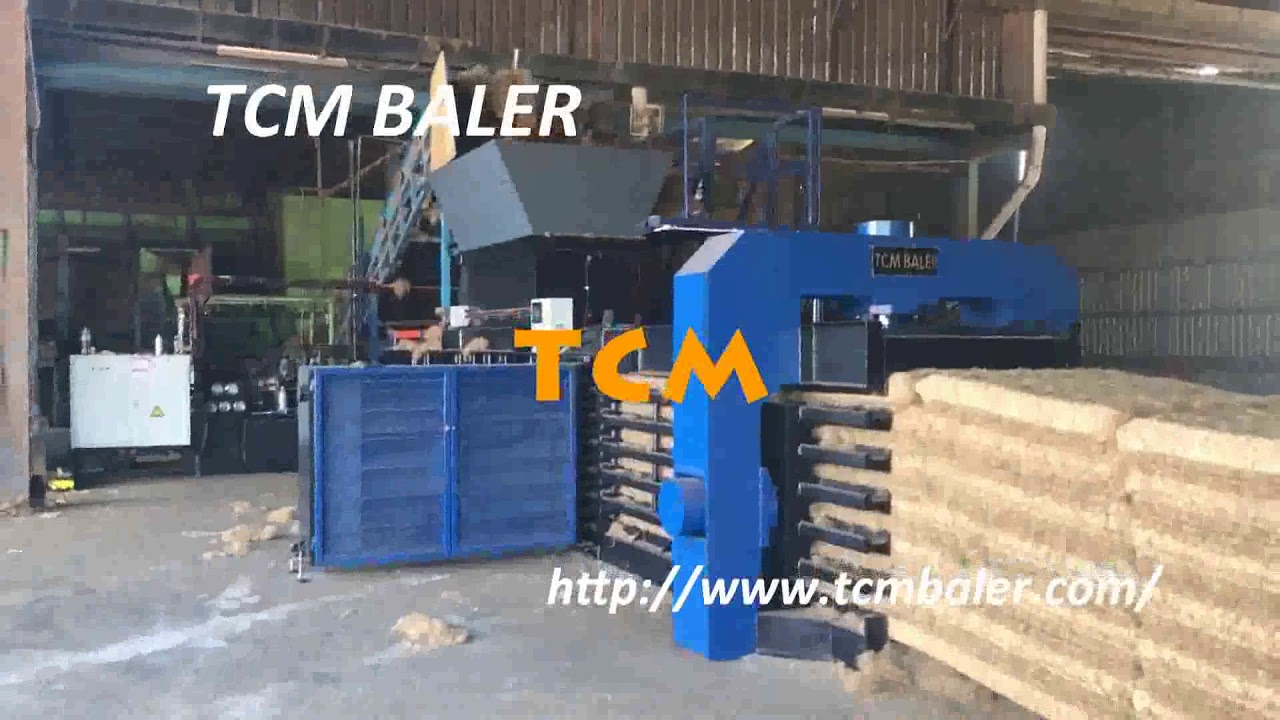 Bamboo fiber baling machine - YouTube
