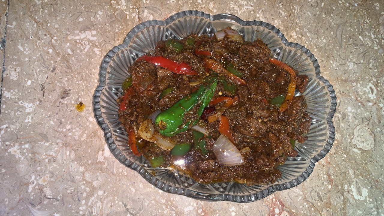 Beef chilli dry recipe - YouTube