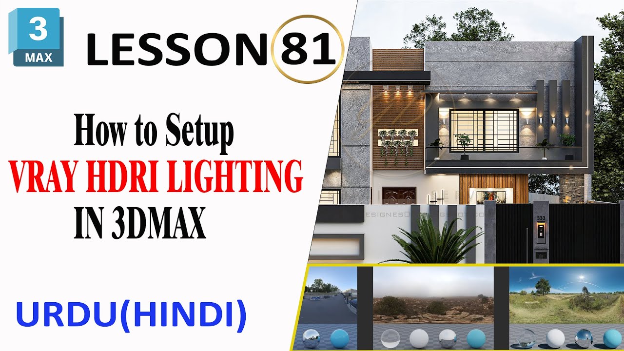 HDRI Lighting Setup in V-Ray 6 | 3ds max|3dmax full Course in Hindi - YouTube