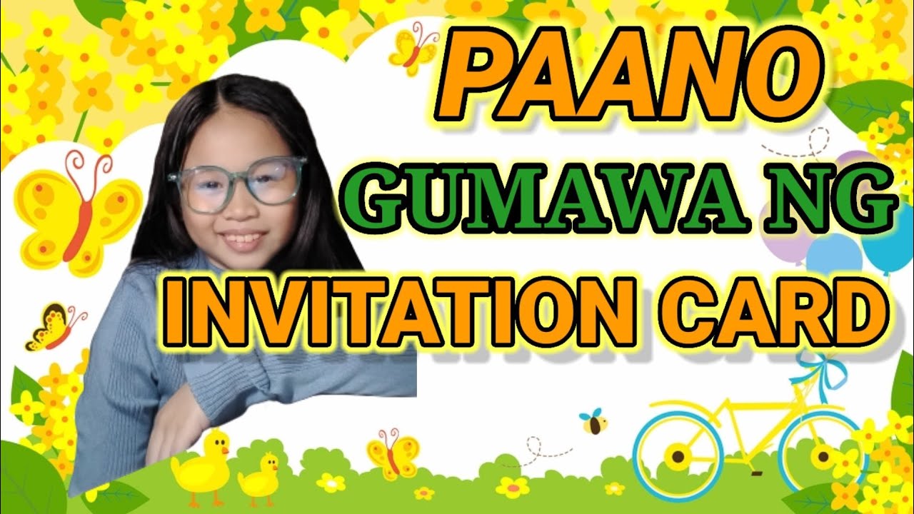 How to make simple Invitation Card | BIRTHDAY CARD INVITATION | Liham ...