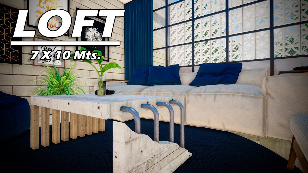Casa de 7 x 10 | Loft industrial | Acabados aparentes - YouTube
