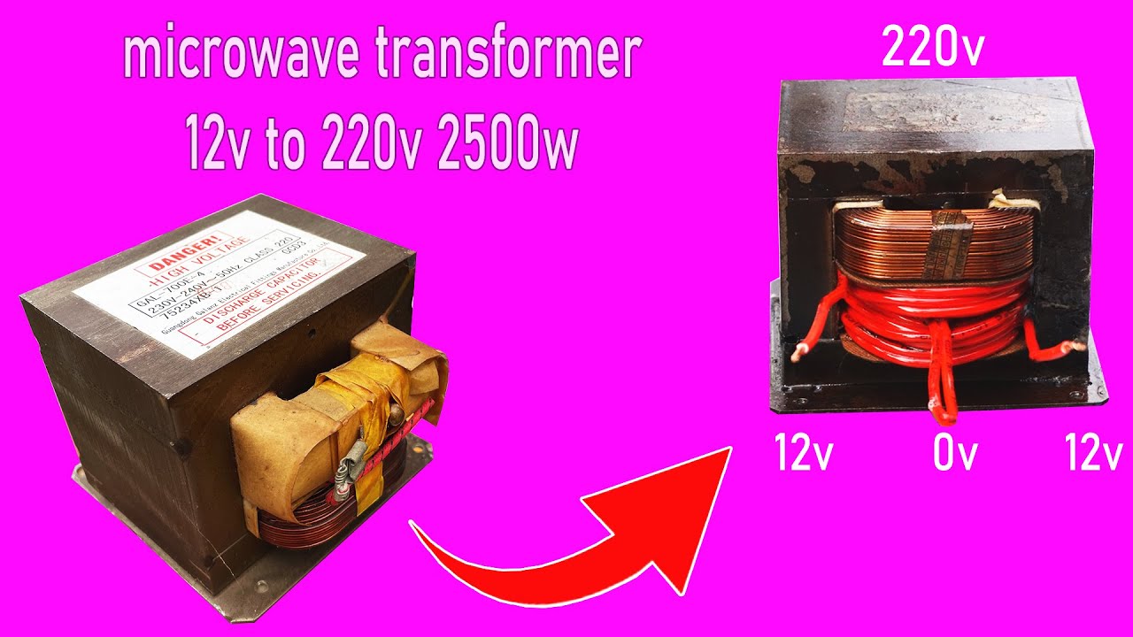 inverter 12v to 220 2500w, microwave transformer, Creative prodigy #185 ...