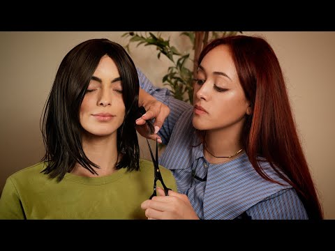 ASMR Haircut: Long Bob & Bangs | Precision Cutting, Perfectionist Adjustments & Fixing, Soft-Spoken