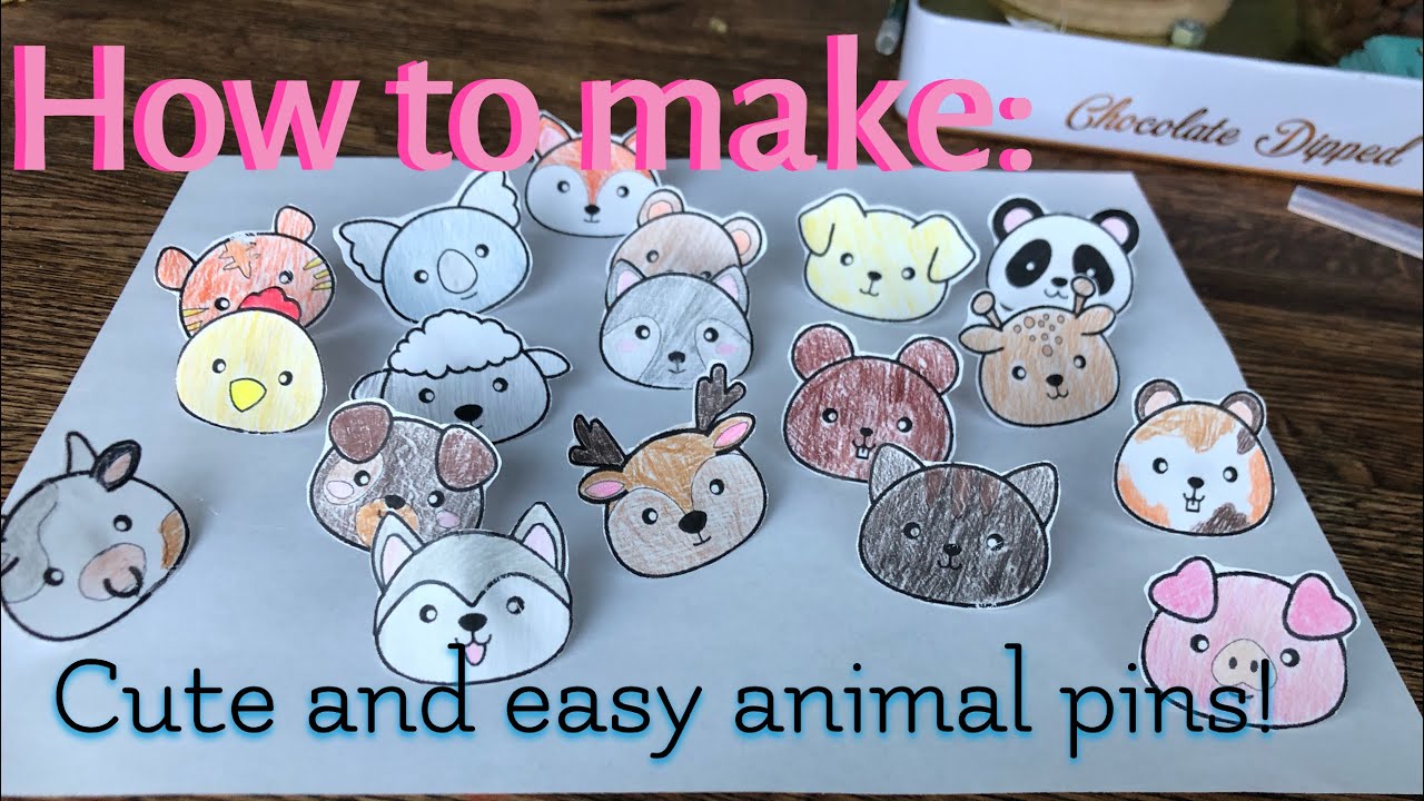 How to make Cute and easy animal pins! - YouTube