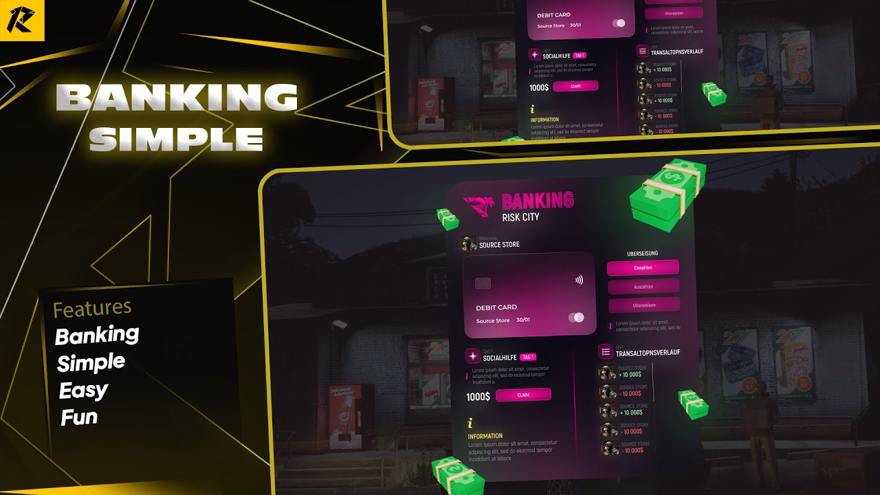 FiveM Simple Banking | RISK Scripts - YouTube