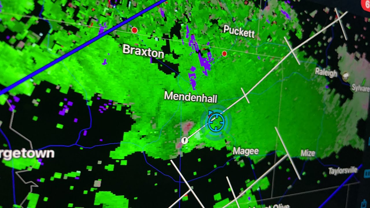 Track storm with rotation Mendenhall MS - YouTube