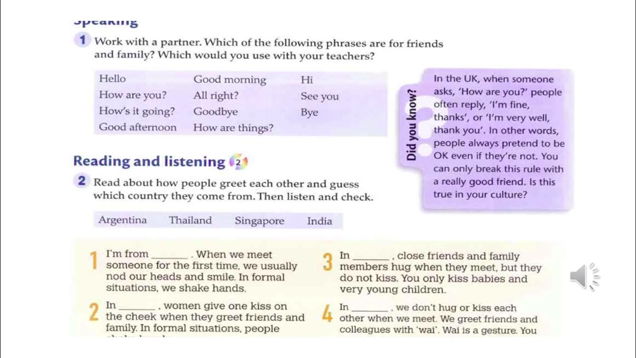 Cambridge Global English ESL Stage 7 Listening (How do you say hello ...