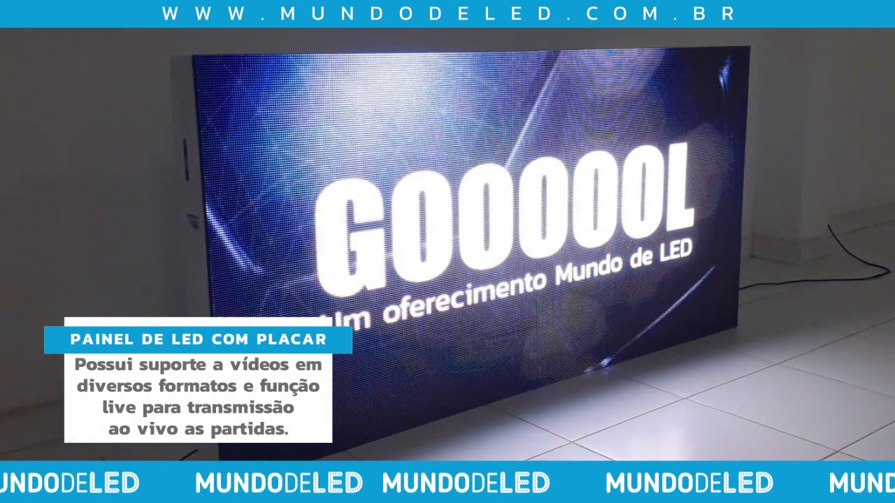 Placar de LED, 192 cm x 96 cm Painel Luminoso de LED Full Color - YouTube