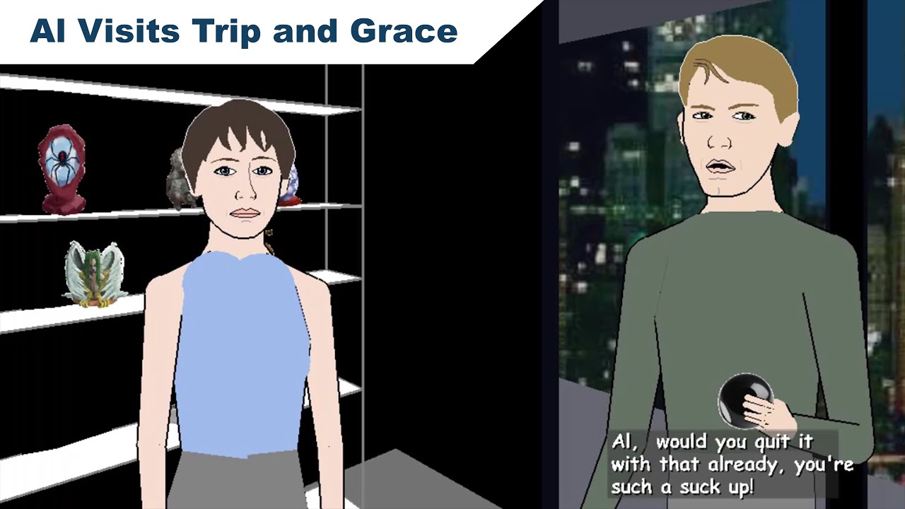 Al Visits Trip and Grace: A Facade Game Story - YouTube