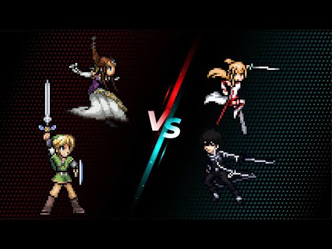 Mugen Team Match Ups 46 - Kirito & Asuna vs. Link & Zelda - YouTube