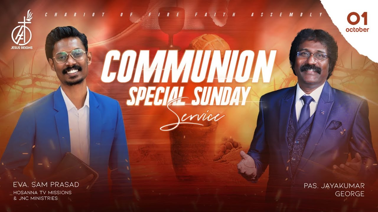 Tamil Sunday Service | 01 October 2023 | CFFA CHURCH | PRJAYAKUMAR ...