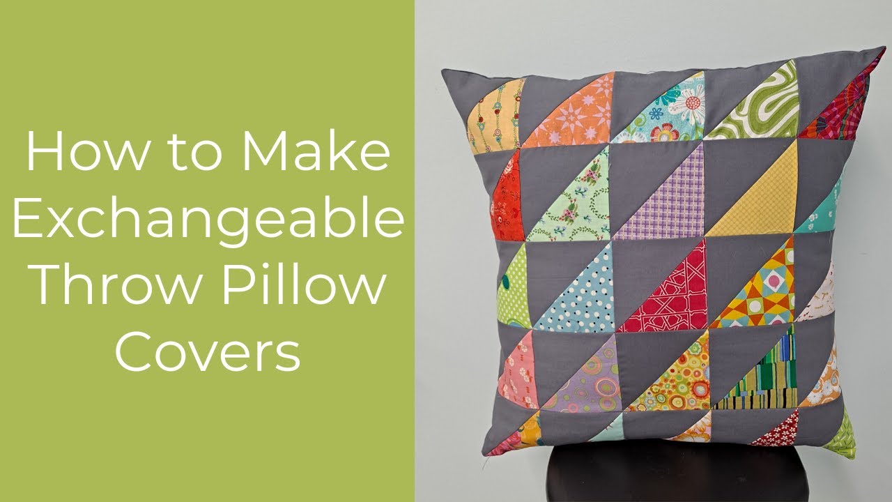Make an Exchangeable Throw Pillow Cover - YouTube