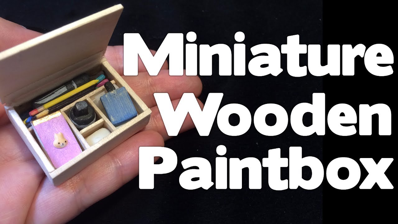 DIY Miniature Wooden Paintbox - YouTube