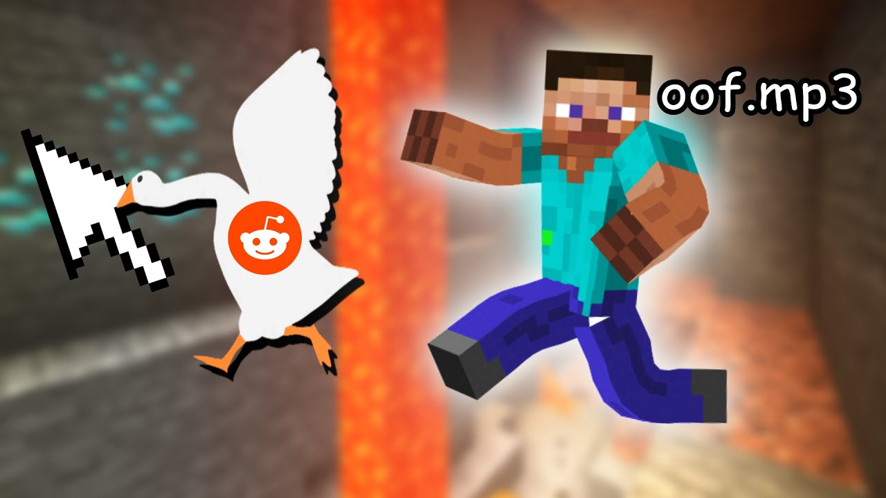 Modded Minecraft but desktop goose tries to kill me - YouTube