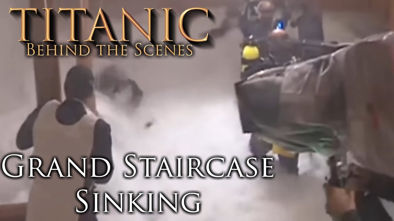 Titanic (1997) Behind The sences | Grand Staircase Sinking & Hallway ...