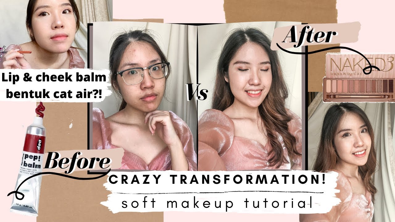 CRAZY TRANSFORMATION! (soft make up look tutorial) - YouTube