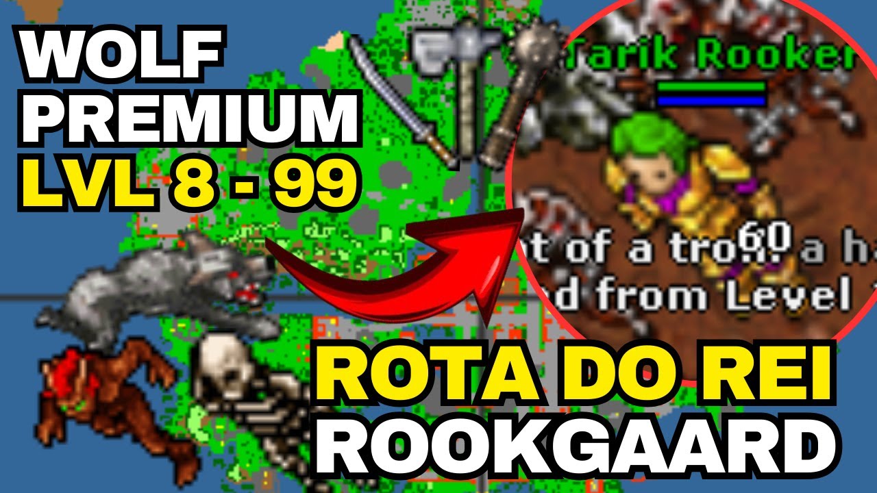TIBIA: A ROTA MAIS RÁPIDA DE XP EM ROOKGAARD – HUNT DO LEVEL 8 AO 99 ...