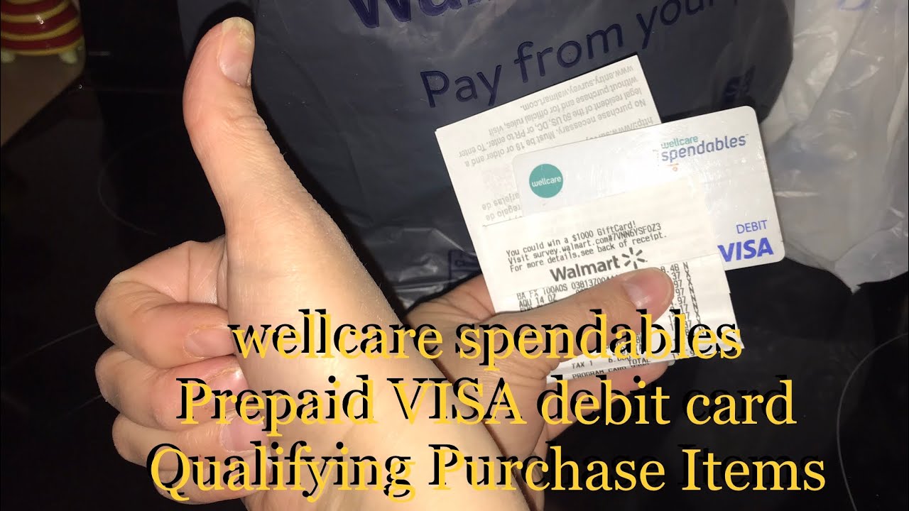WellCare Spendables VISA debit card 2025 Walmart Qualifying Purchase ...