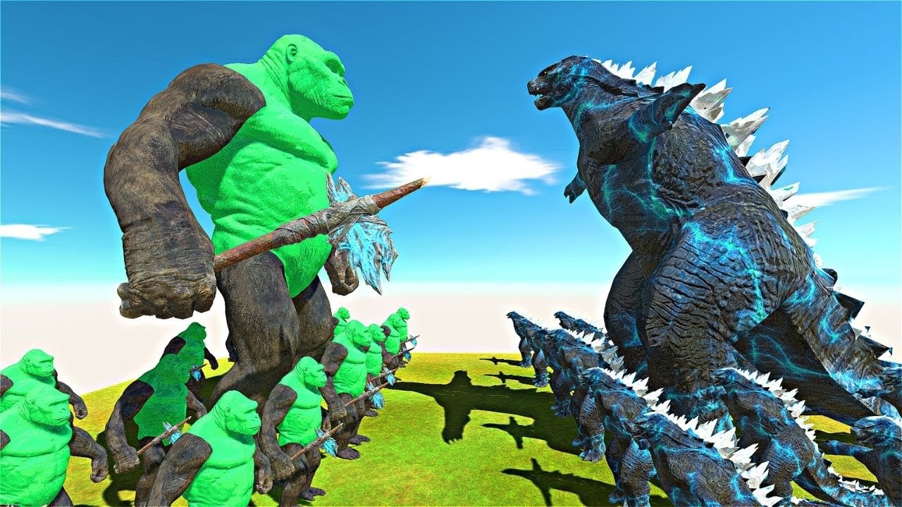 Legendary Growing War - Growing Green King Kong vs Blue Lightning ...