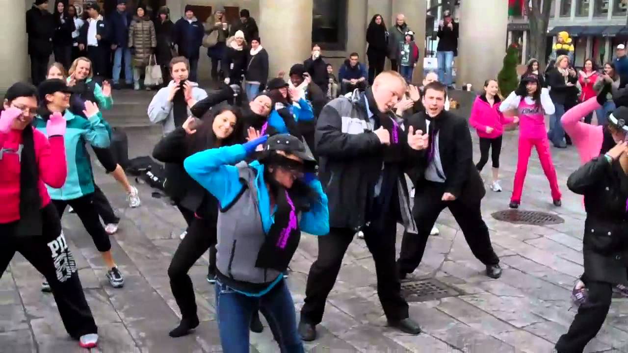 SheBoom Fitness Faneuil Hall Flash mob Part 1 - YouTube