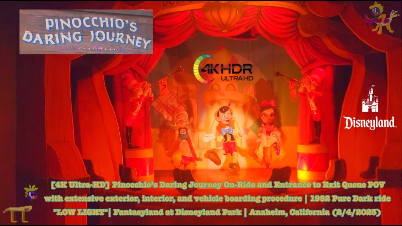 [4K] Pinocchio's Daring Journey, On-Ride & Entrance to Exit queue POV ...