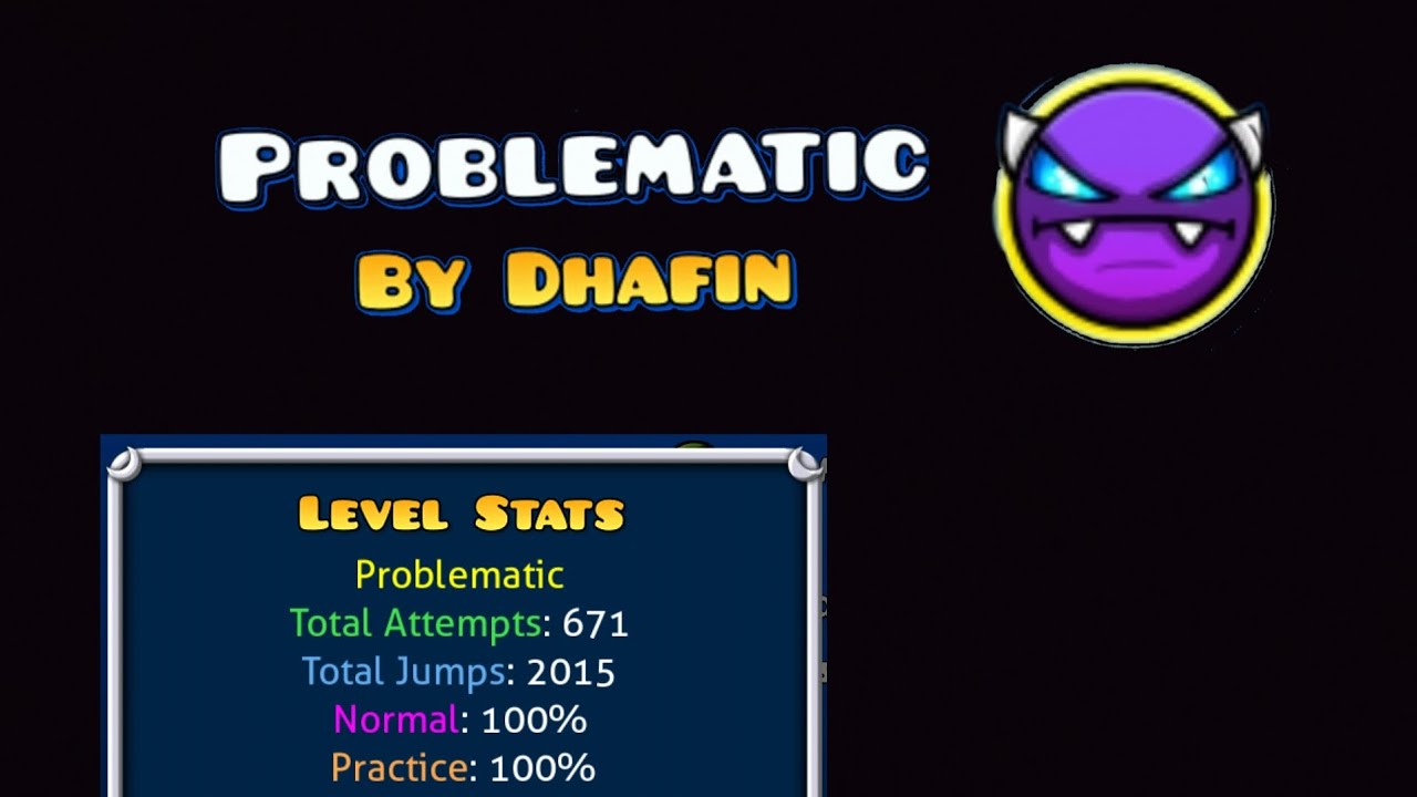 geometry dash problematic 100% on mobile - YouTube