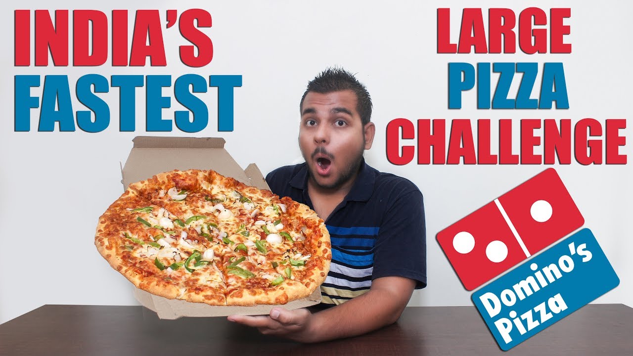 INDIA S FASTEST BIG PIZZA EATING CHALLENGE Domino s 12 Inch Pizza india-s-fastest-big-pizza-eating-challenge-domino-s-12-inch-pizza