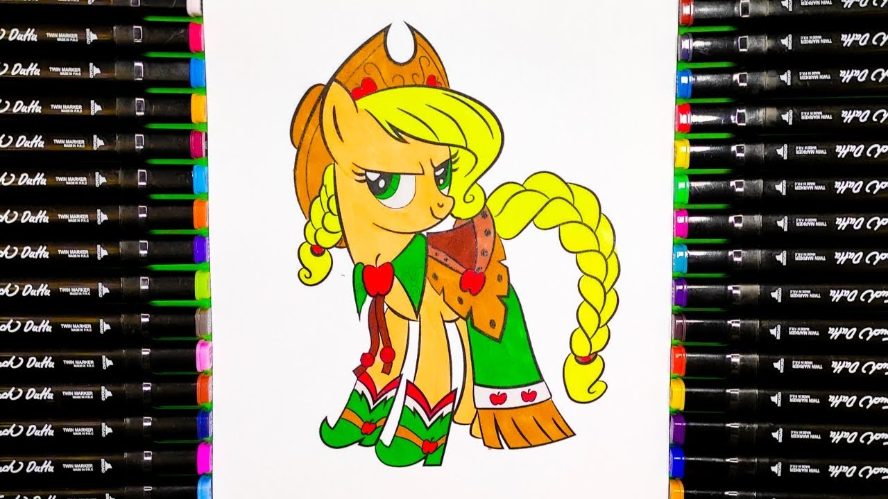 Painting "Applejack"Character in the My Little Pony Animation!!! - YouTube