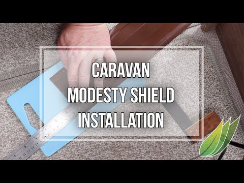 Installing caravan modesty shield on bathroom door - YouTube