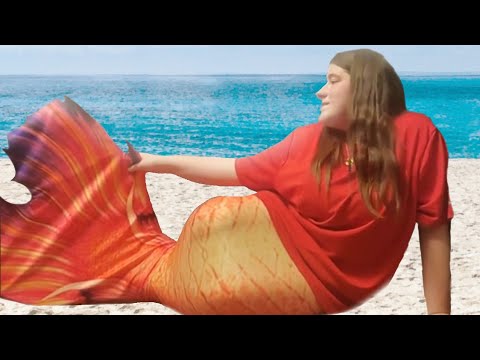 Pink, purple and orange mermaid tail review 💗💜🧡 - YouTube