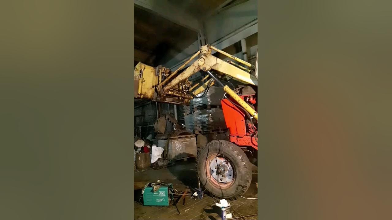 Кун с челюстным ковшем на Юмз после замены нш. - YouTube