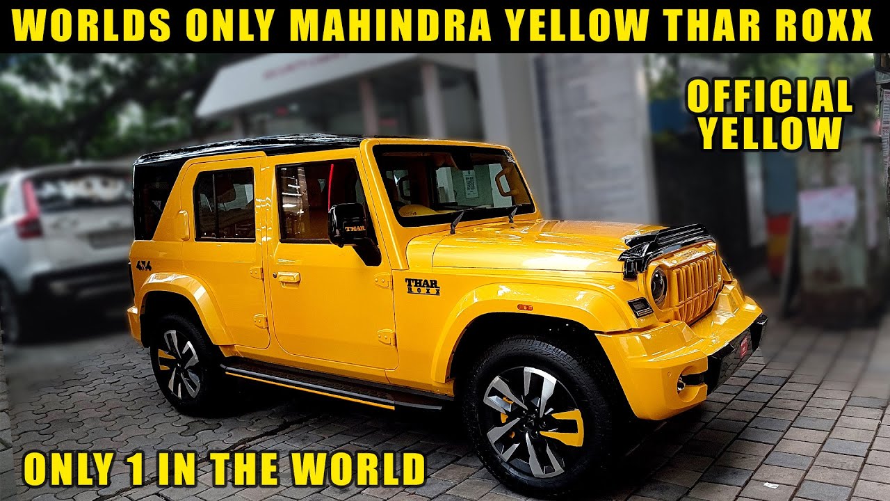 Only One In India Mahindra Thar Roxx Yellow Colour | Swaranjit Paaji ki ...