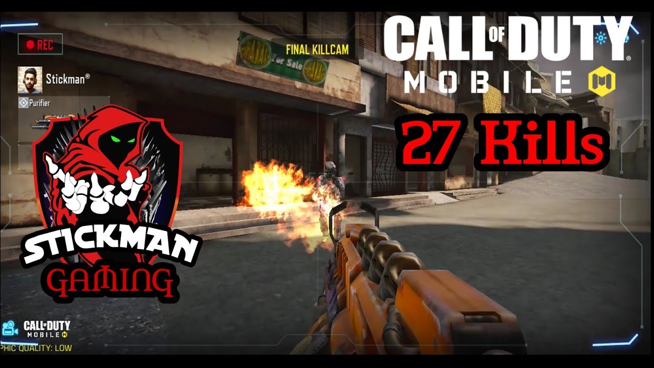 Call Of Duty Mobile(Frontline) 27 kills- Stickman Gaming - YouTube