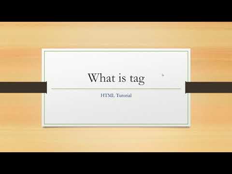 What is tag | HTML - YouTube