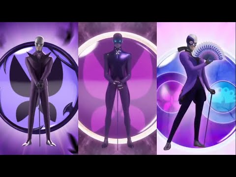 ALL HAWKMOTH TRANSFORMATION COMPARISON MIRACULOUS LADYBUG - YouTube