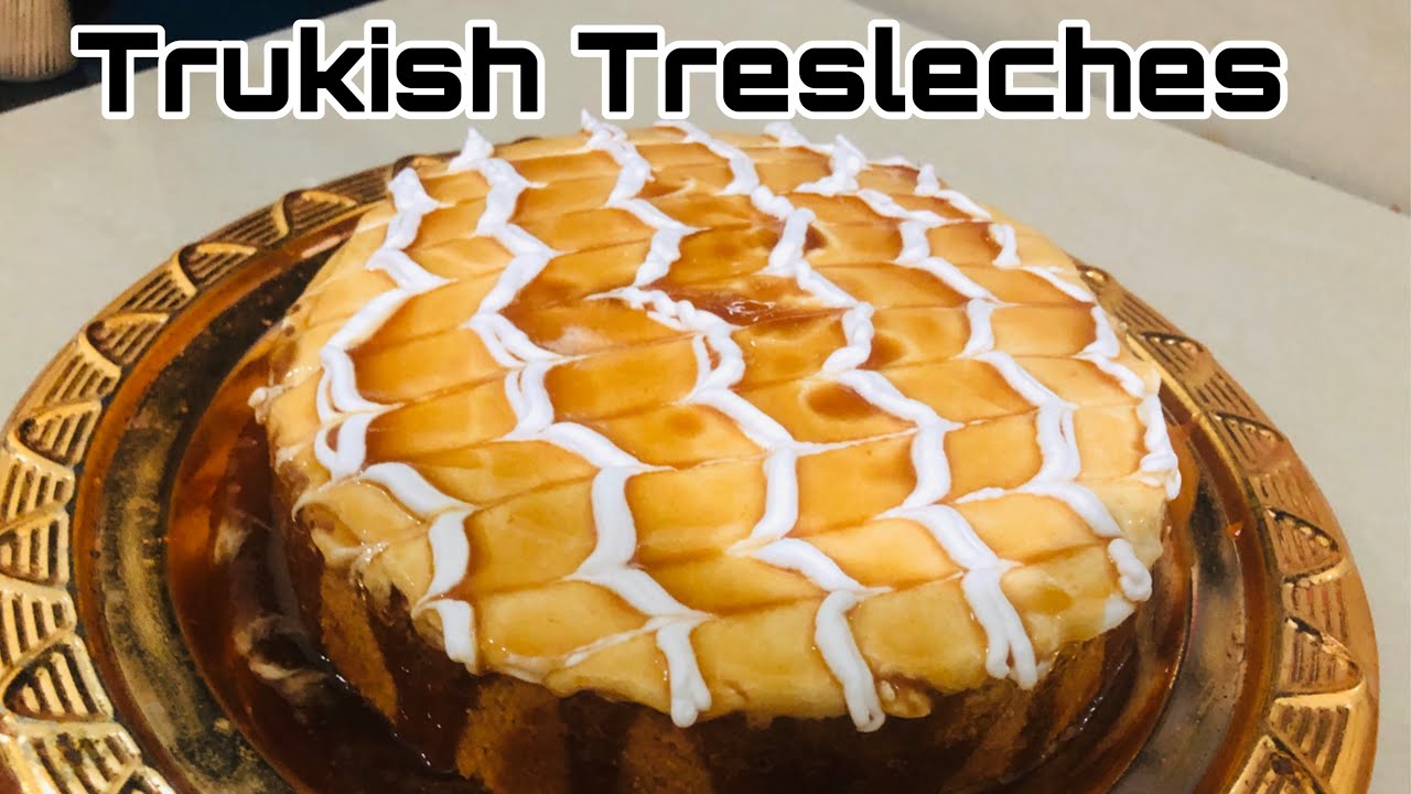 Turkish Tresleches cake|| Milk cake turkish|| #milky caramel cake ...