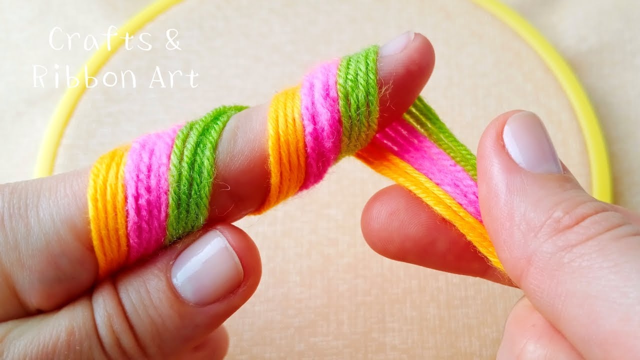 It's so Beautiful !! Unique Flower Craft Ideas with Wool- Hand ...