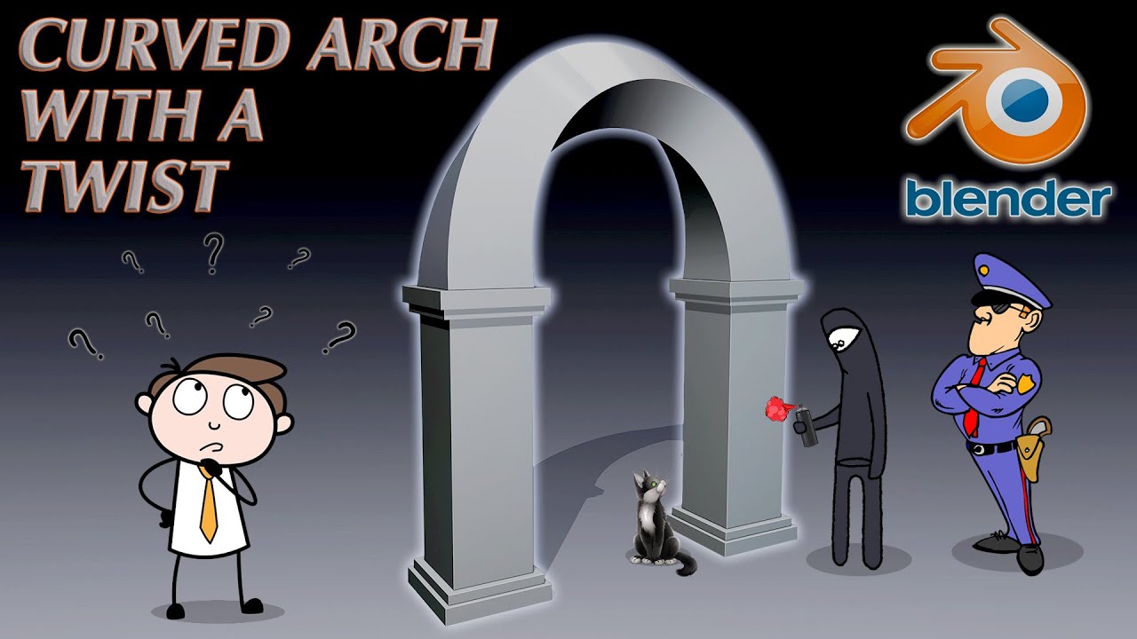 How to create a curved archway (Blender Tutorial) - YouTube