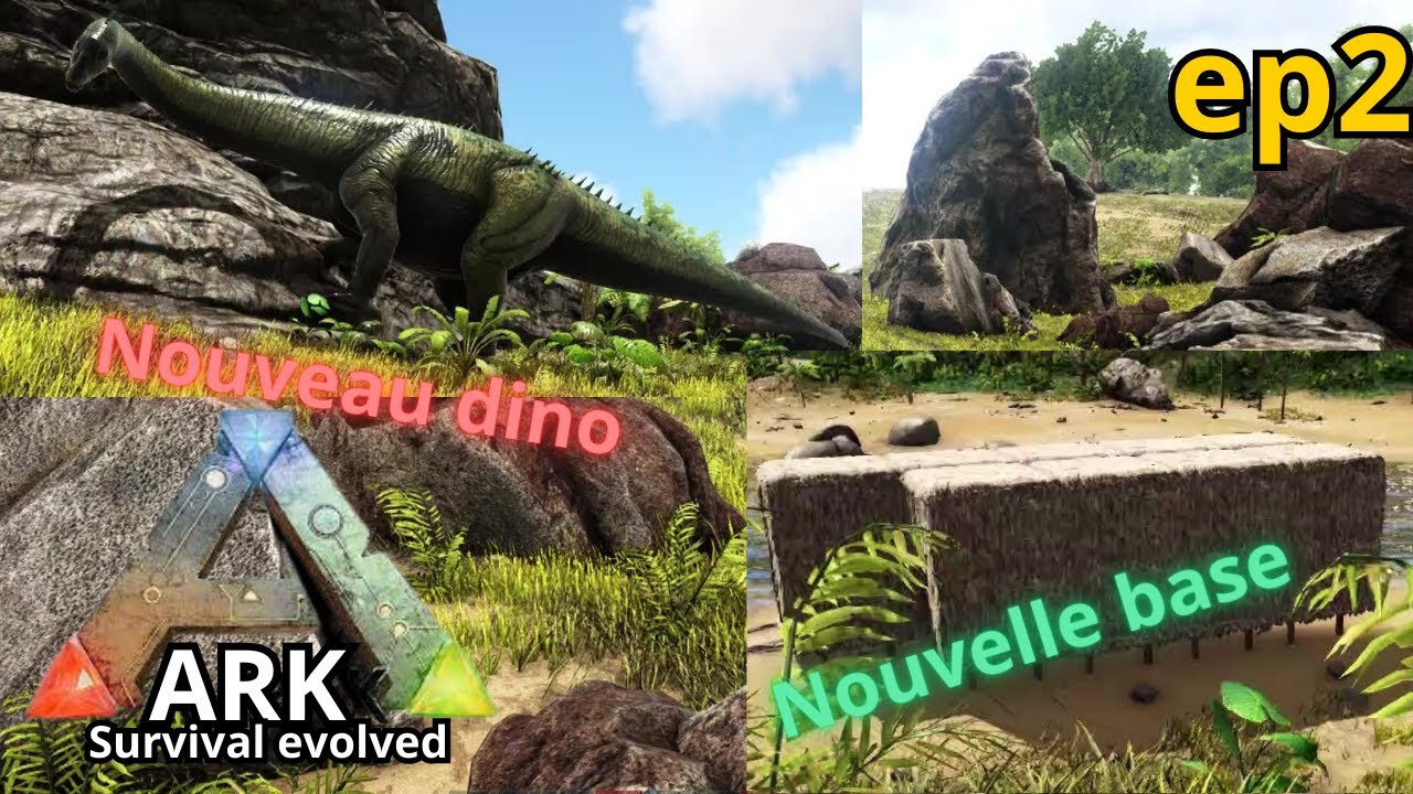 Je découvre le lieu de ma prochaine base et je tame un Diplodocus !/ark ...