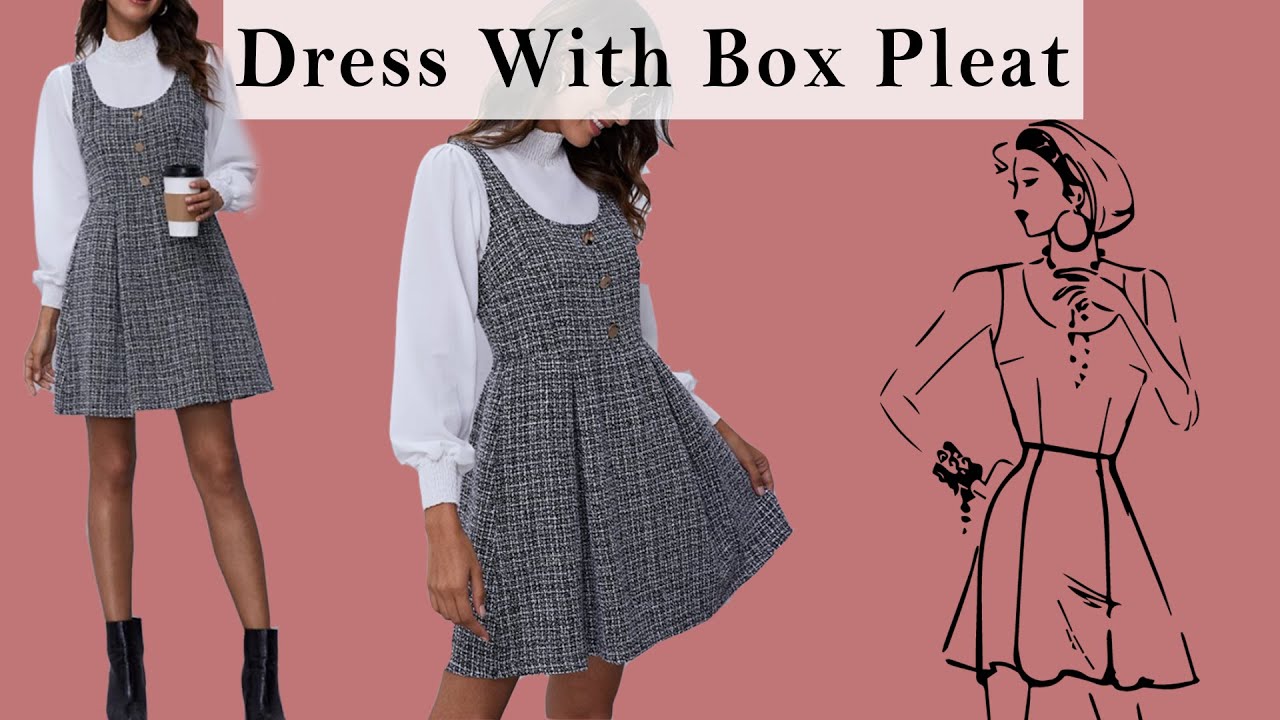 DIY- Draft Cute Dress With Pleats| Sewing Patterns - YouTube