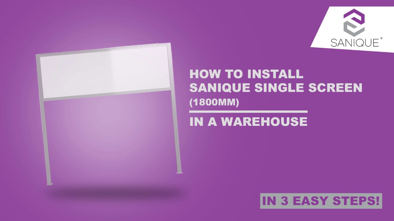 How to Install SANIQUE Perspex Partition Screen in a Warehouse - YouTube