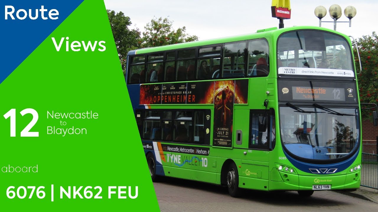 Route Visuals: Route 12 Newcastle to Blaydon - YouTube