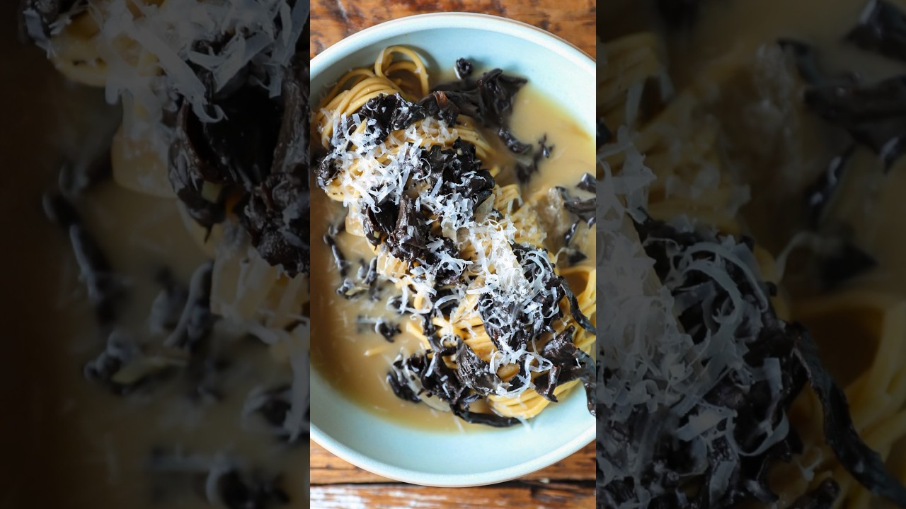 Black Trumpet Pasta 🖤 - YouTube