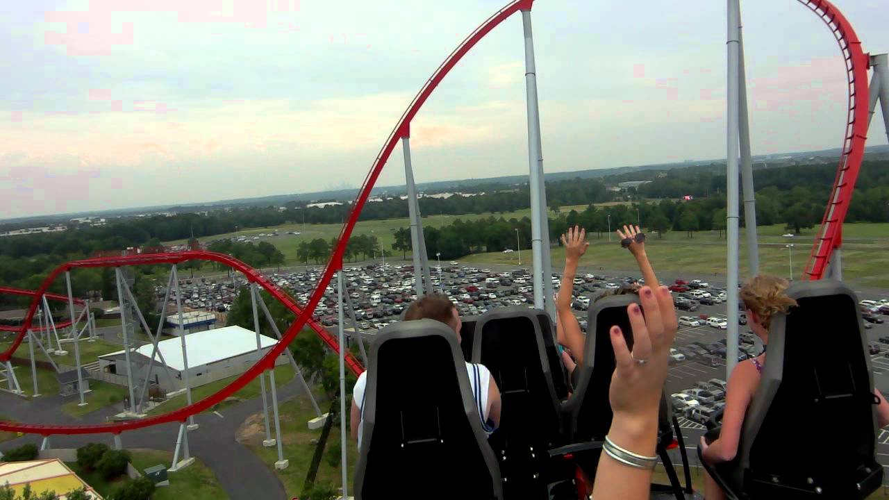 Carowinds Intimidator Roller Coaster Ride - YouTube