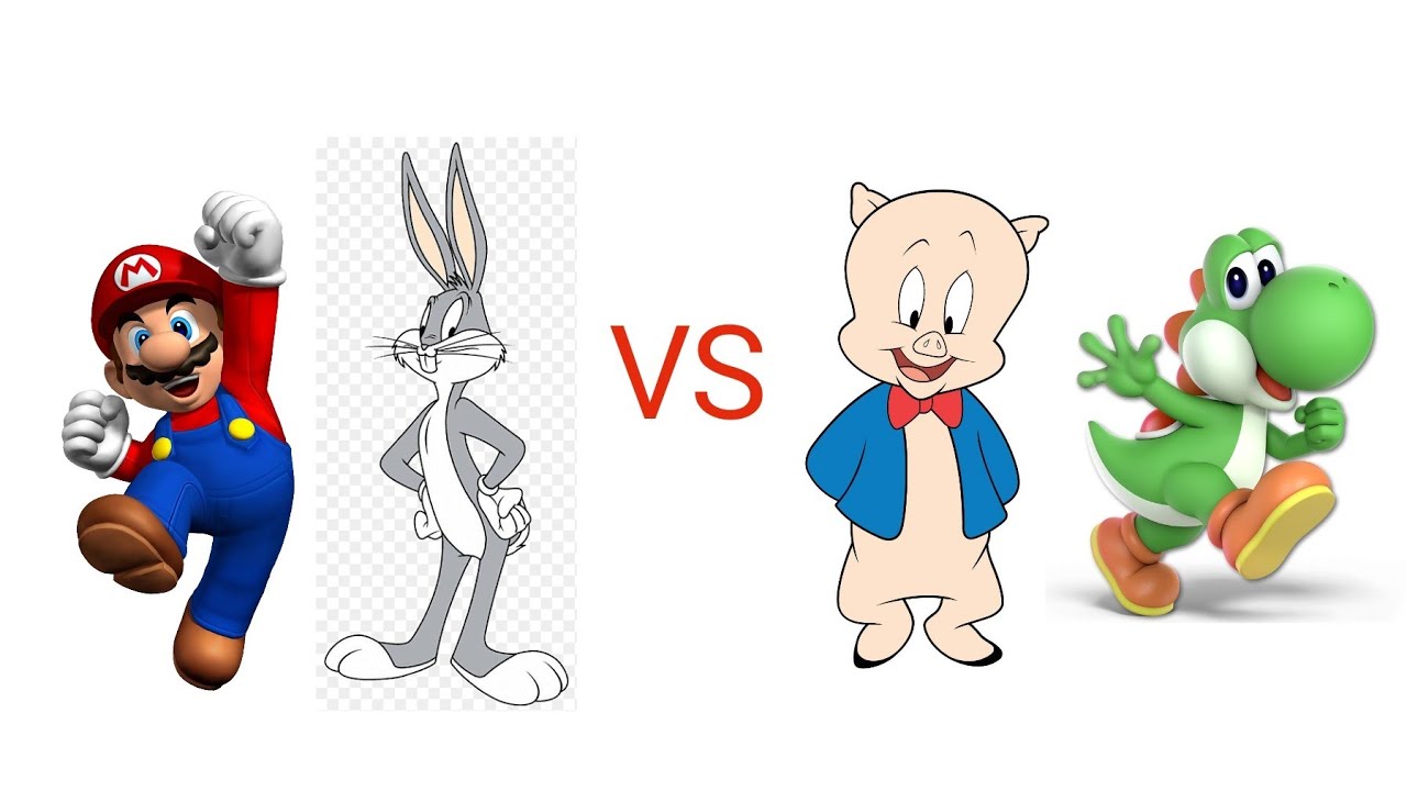 mugen bugs bunny & mario vs porky pig & yoshi - YouTube