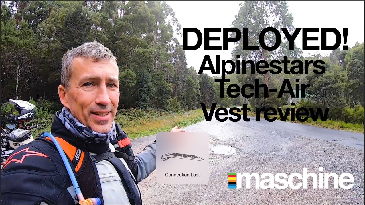 DEPLOYED! Alpinestars Tech-Air airbag vest real world review - YouTube
