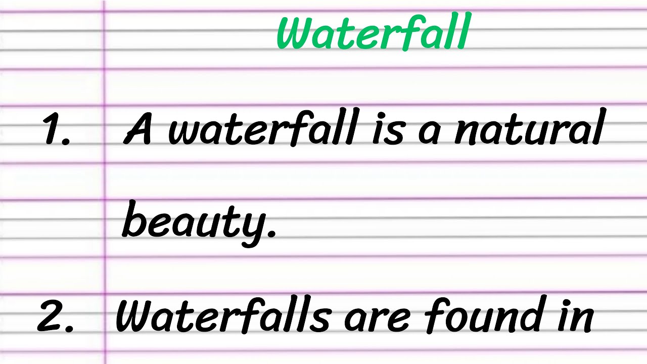 Waterfall Essay in English 10 Lines || Essay on Waterfall || 10 Lines ...