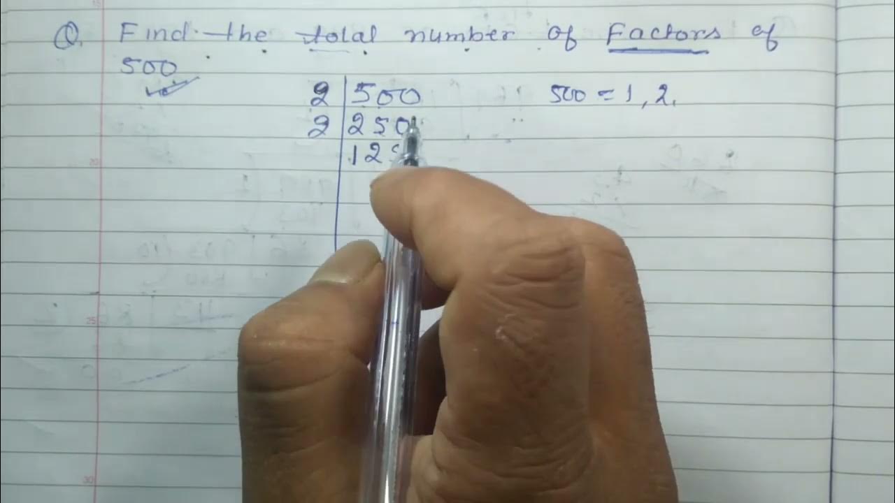 Find the total numbet of factors of 500 - YouTube