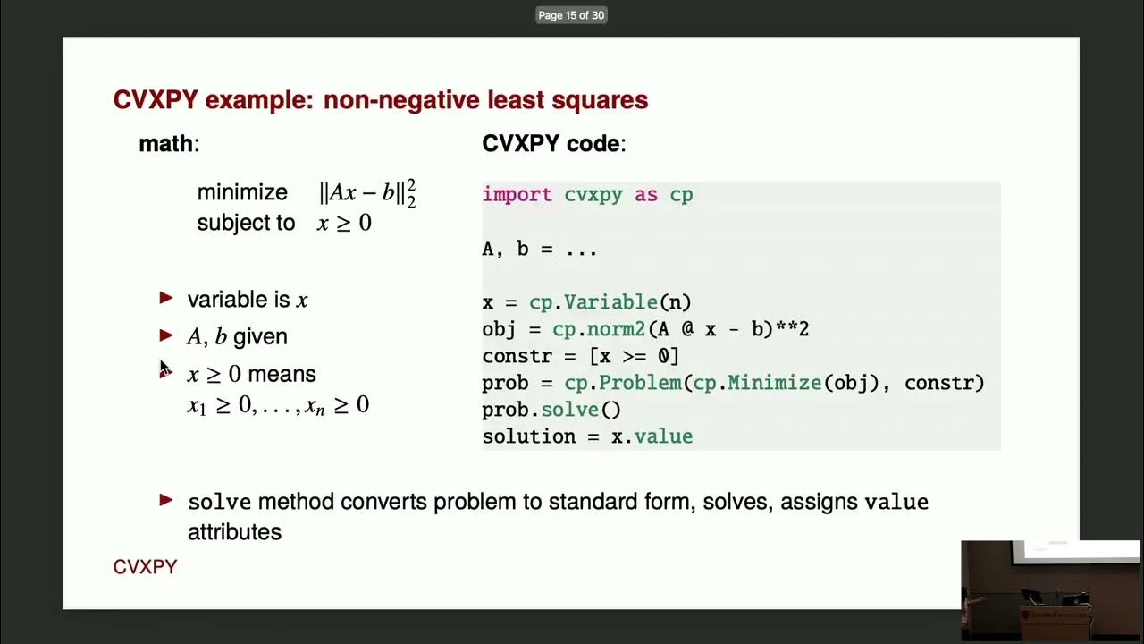 CVXPY: Convex Optimization for Everyone --- Parth Nobel - YouTube CVXPY: Convex Optimization for Everyone --- Parth Nobel - YouTube