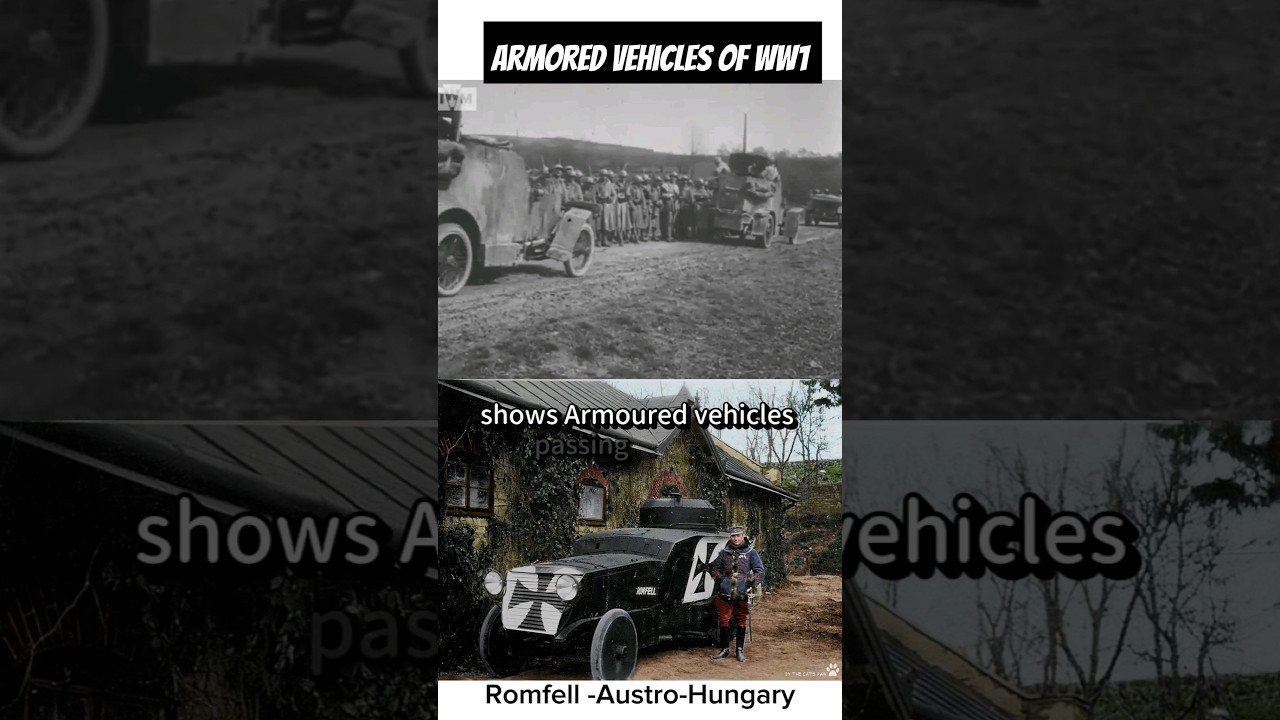 Clip, IWM IWM 508-56, released on Apr 6 1918, shows improvised armoured ...